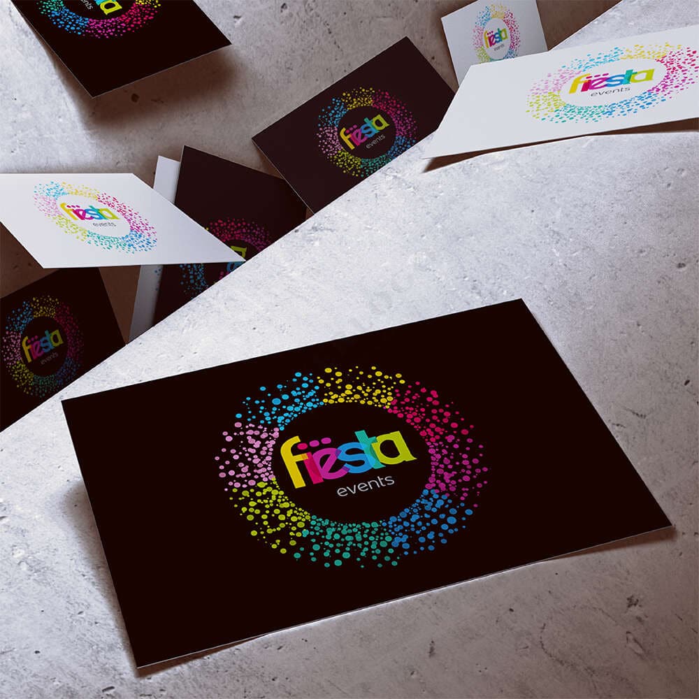 Events feest kleurrijk logo design - PowerLogo : logo voorbeelden